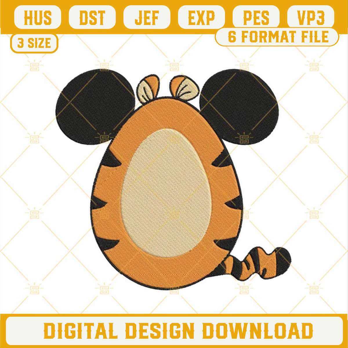 Tigger Easter Egg Embroidery Designs, Winnie The Pooh Friend | Inspire ...