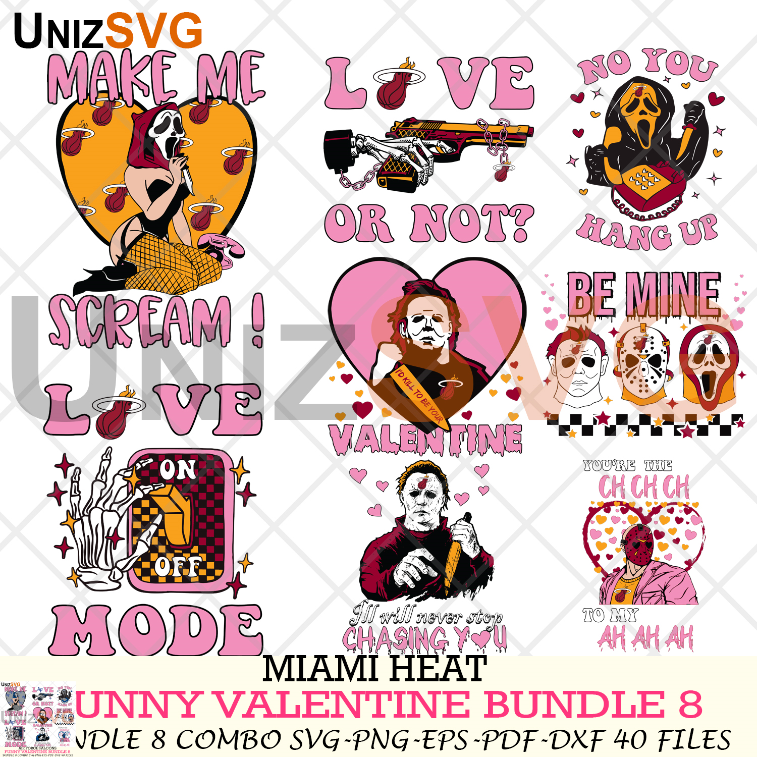 Akron Zips bundle 8 zip Horror movies Cut files,SVG EPS PNG | Inspire ...