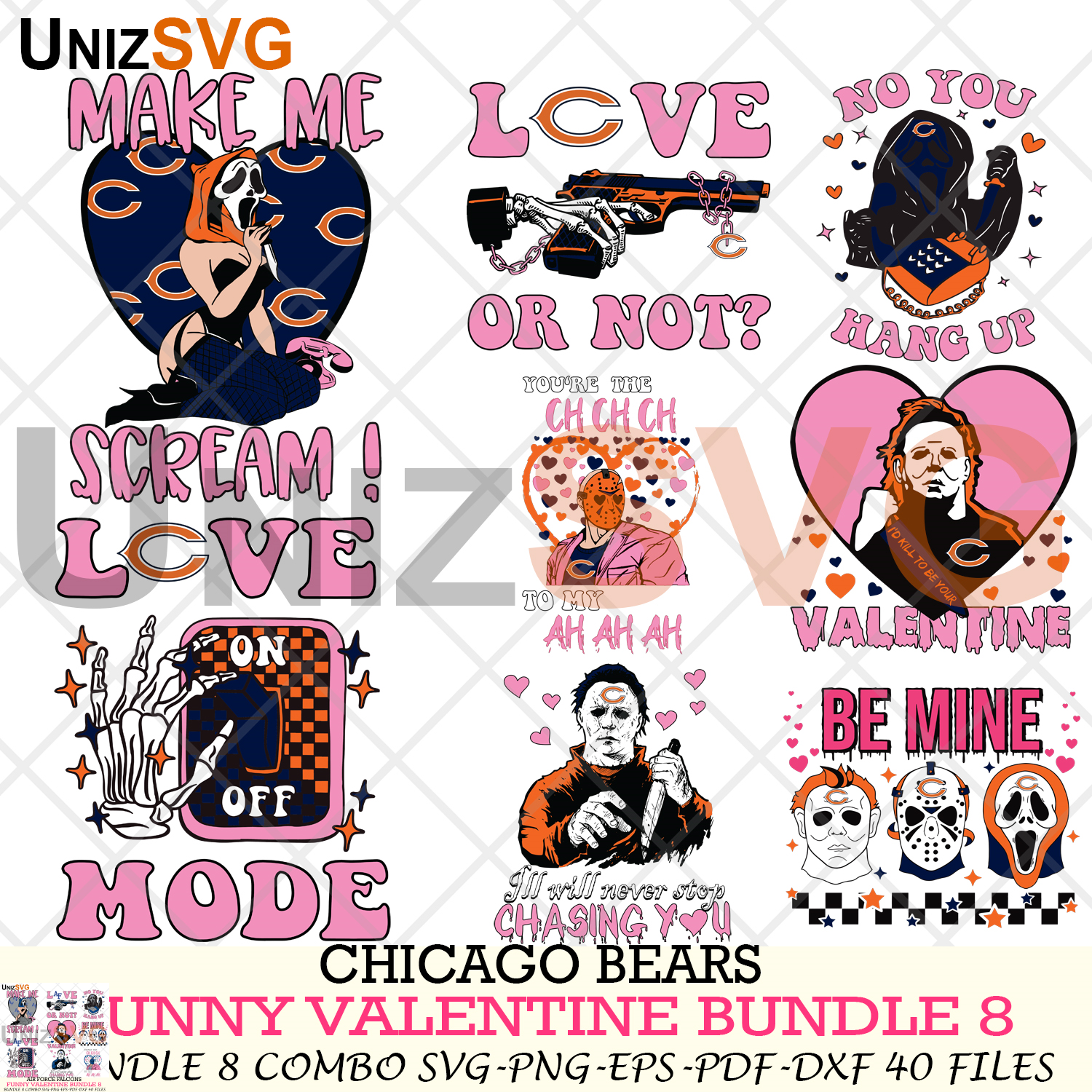 Atlanta Falcons bundle 8 zip Horror movies Cut files,SVG EPS | Inspire ...