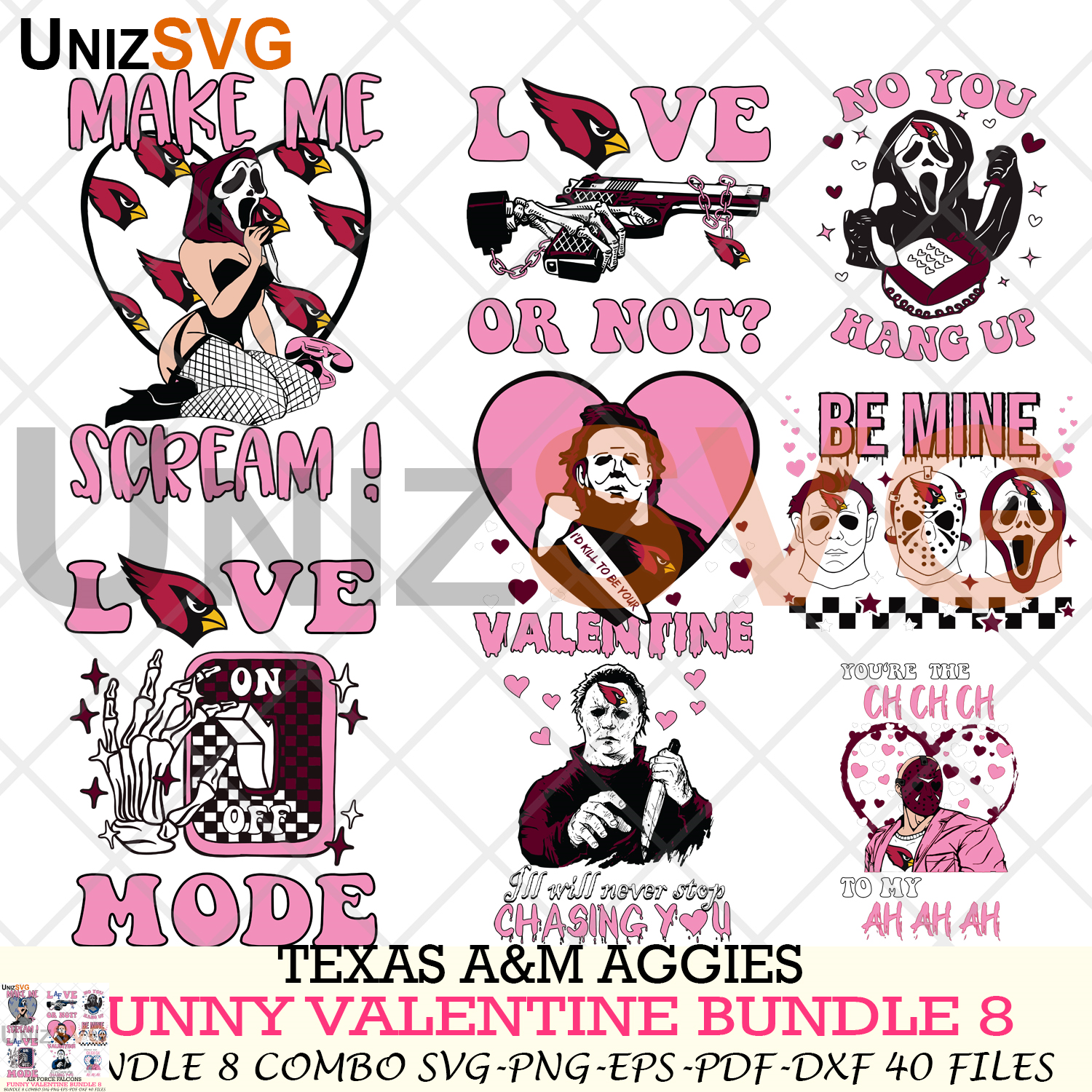 Detroit Pistons bundle 8 zip Horror movies Cut files,SVG EPS | Inspire ...