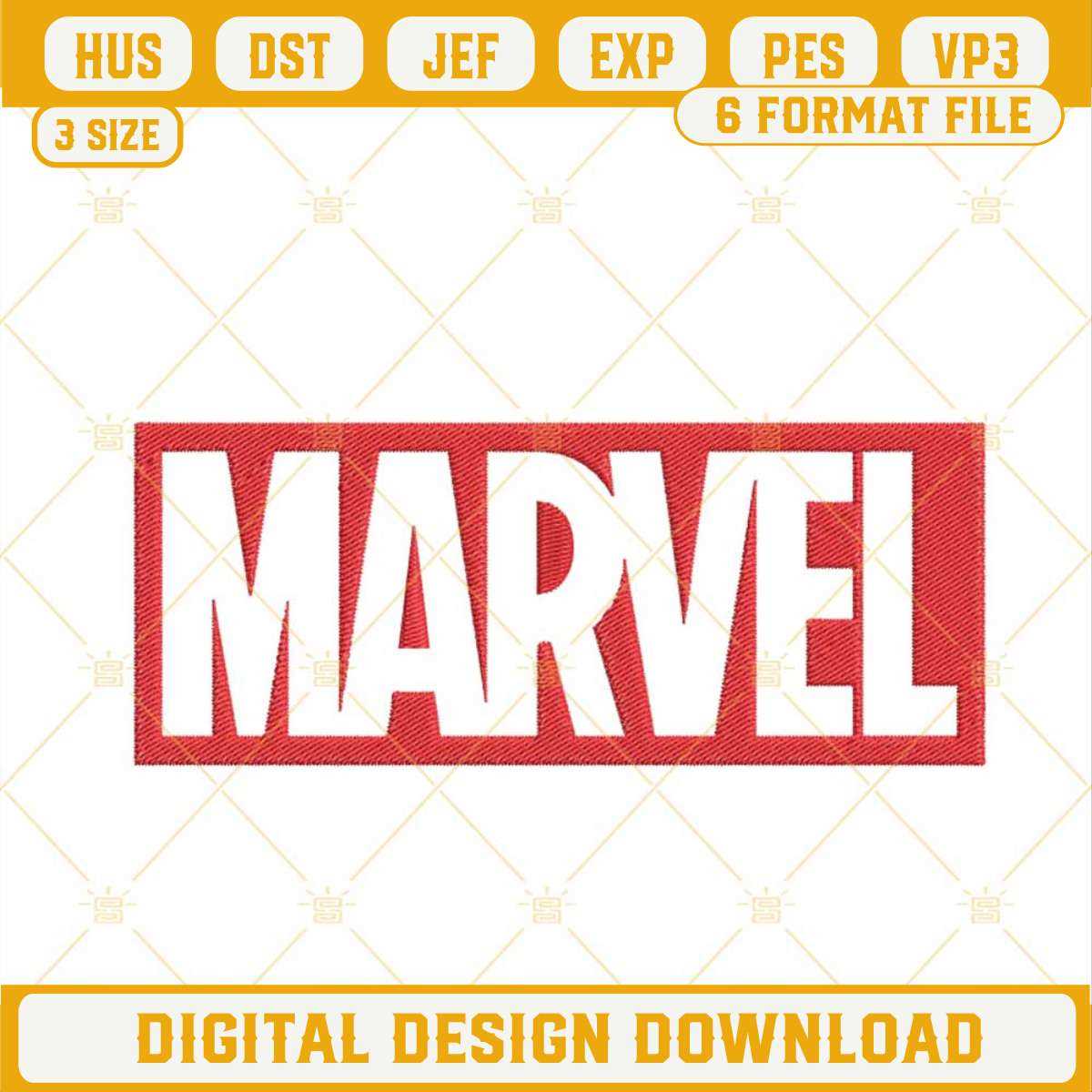 Marvel Comics Logo Embroidery Design File.jpg | Inspire Uplift