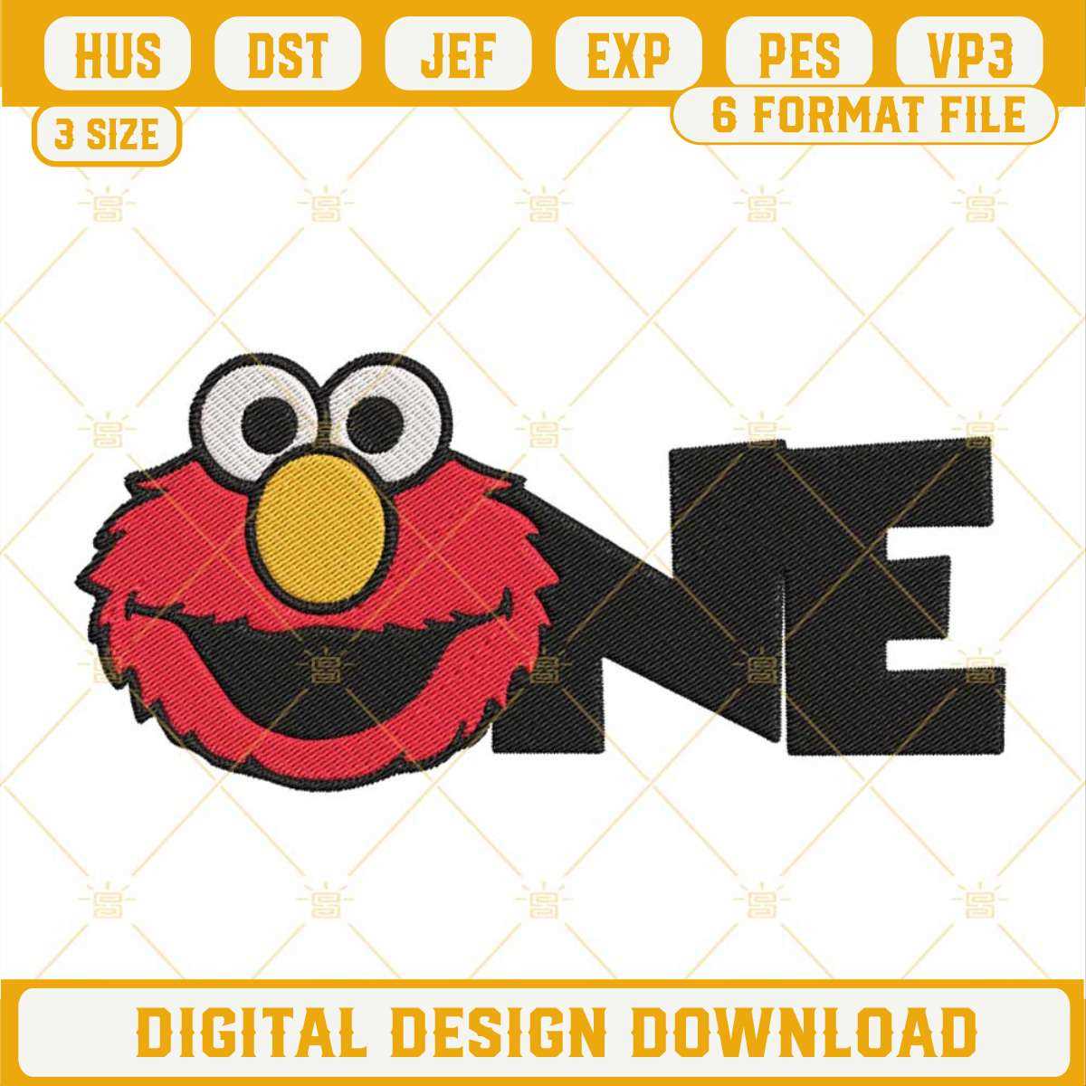 One Birthday Elmo Machine Embroidery Design Files.jpg | Inspire Uplift