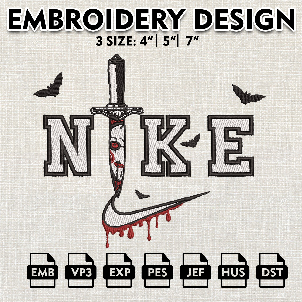 Machine Embroidery Pattern, Horror Characters, Halloween Emb | Inspire ...
