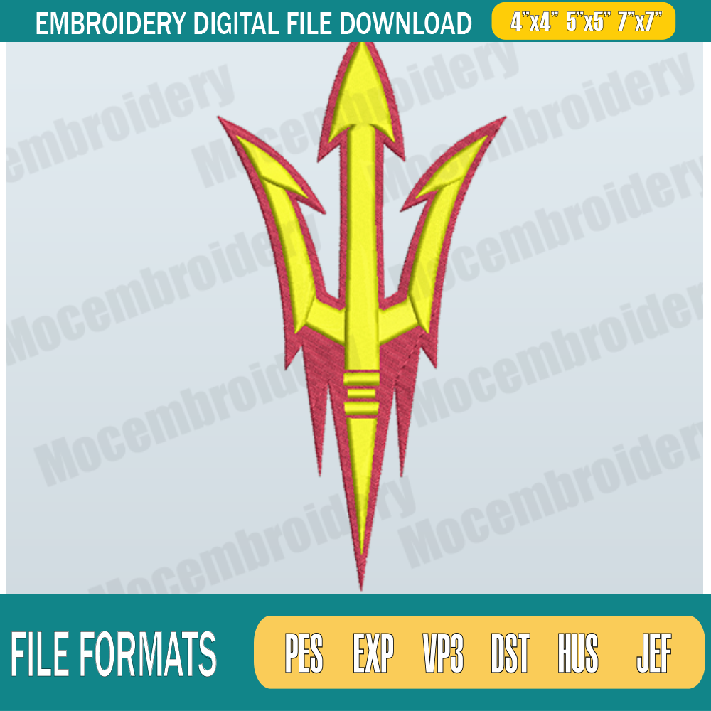Arizona State Sun Devils Embroidery Designs, NCAA Logo Embro | Inspire ...
