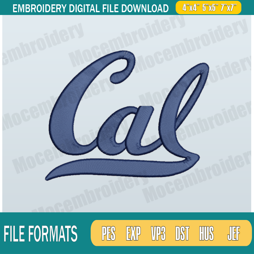 California Golden Bears Embroidery Designs, NCAA Logo Embroi | Inspire ...