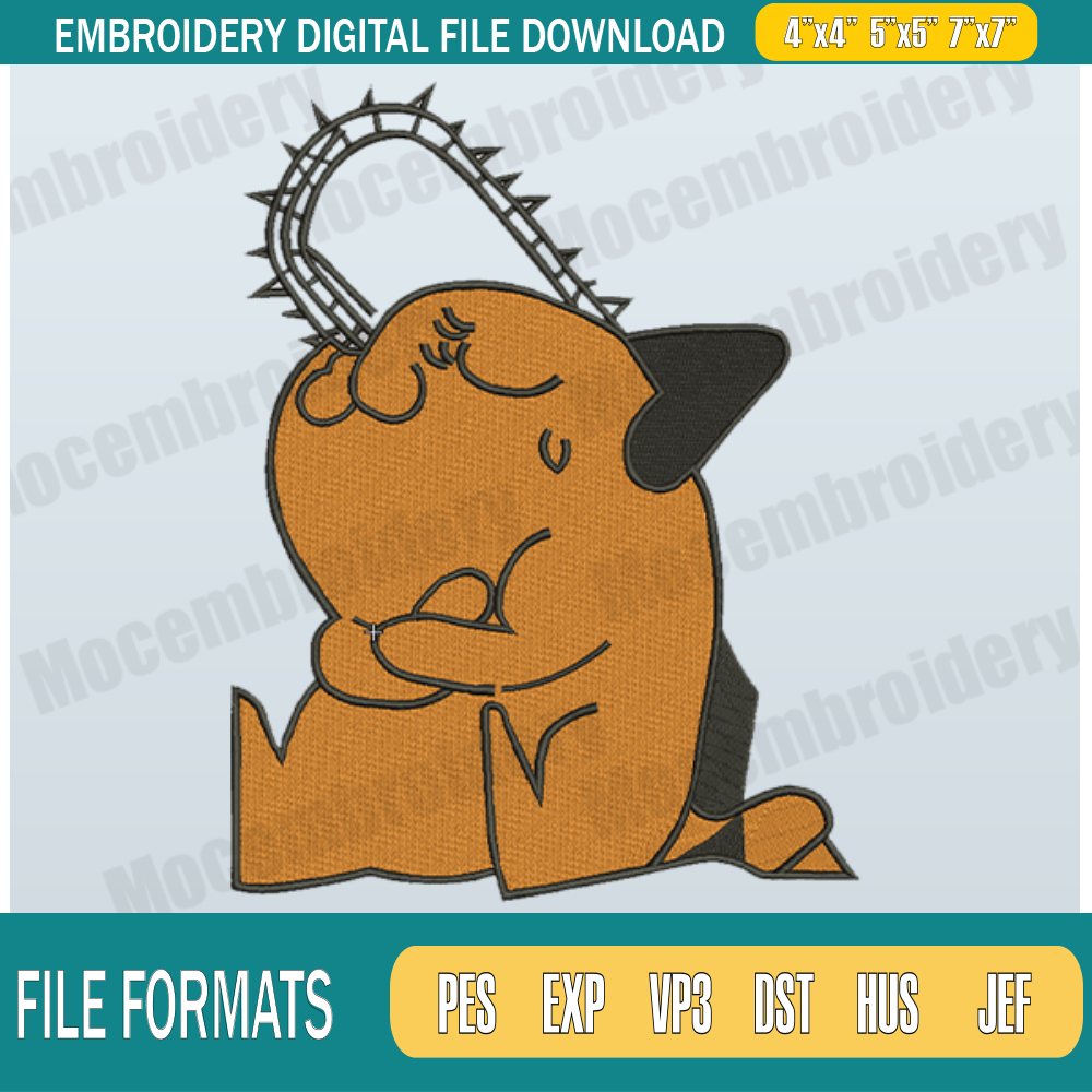 Chainsaw Man Embroidery Designs, Anime Embroidery Designs, M | Inspire ...