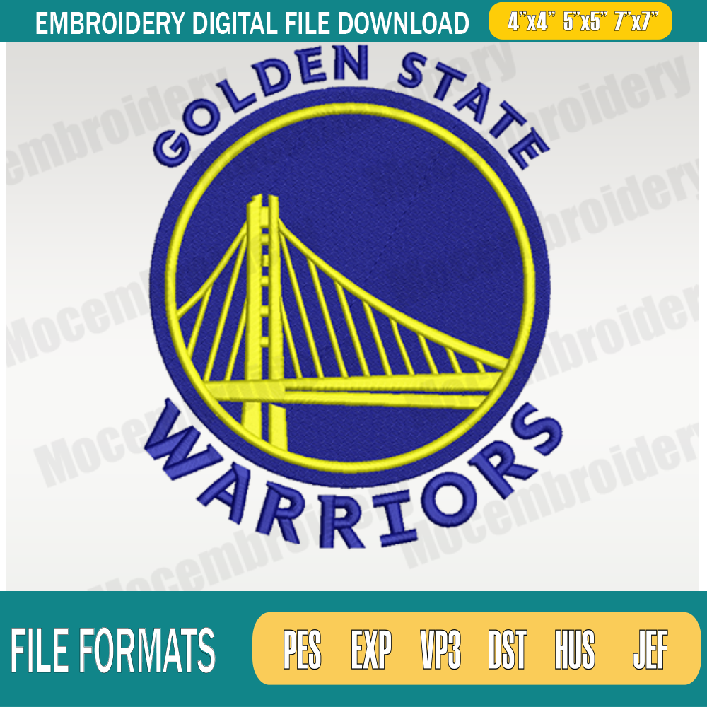 Golden State Warriors Embroidery Designs, NBA Logo Embroider | Inspire ...