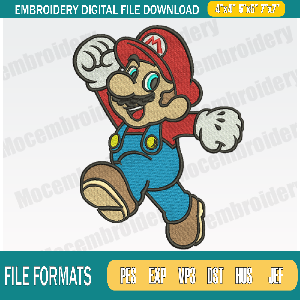 Logo Mario Embroidery Designs, Disney Embroidery Design File | Inspire ...