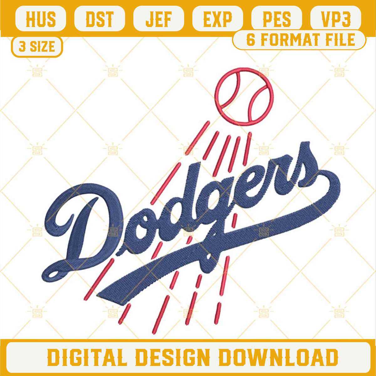 LA Dodgers Machine Embroidery Designs File.jpg | Inspire Uplift