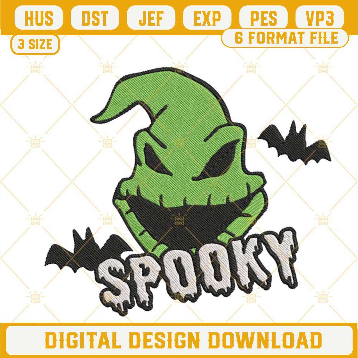 Oogie Boogie Spooky Embroidery Design, Nightmare Before Chri | Inspire ...