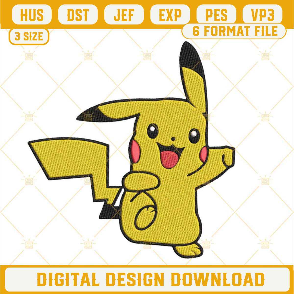 Pikachu Embroidery Designs, Pikachu Machine Embroidery Desig | Inspire ...