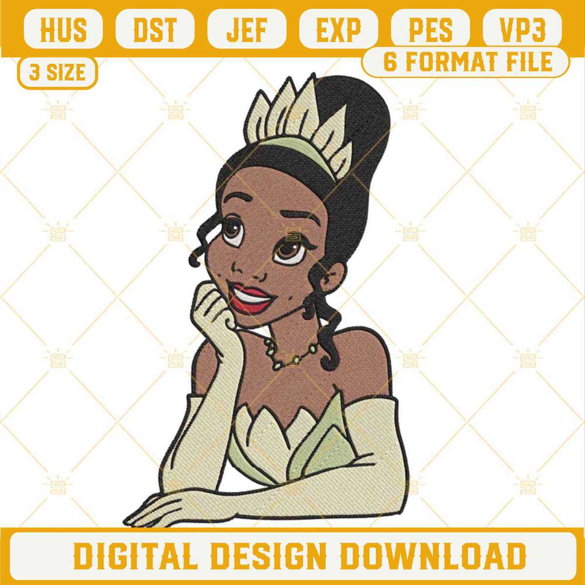Tiana Princess Embroidery Designs, Disney The Princess And T | Inspire ...