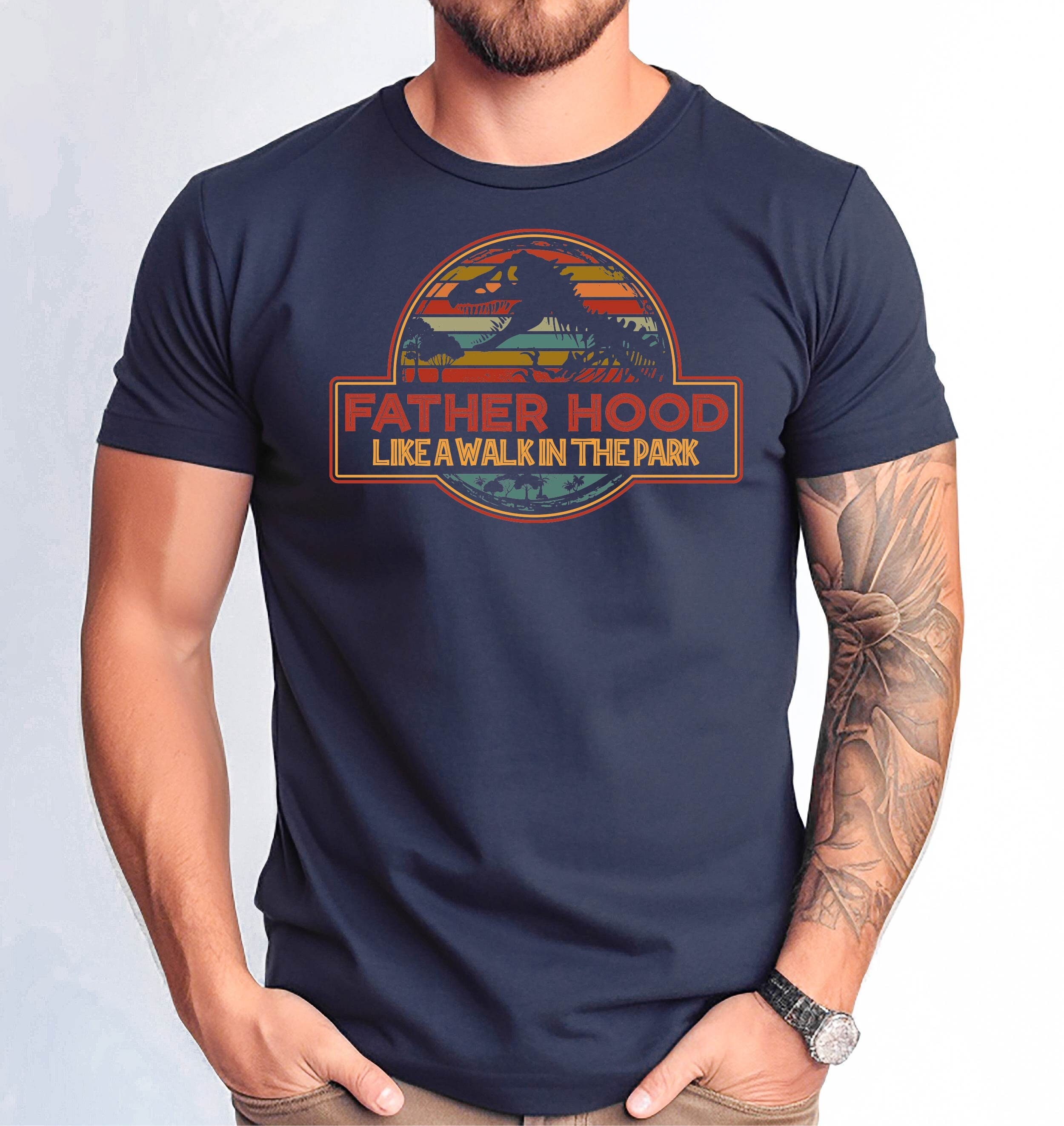 Father Hood Dinosaur Shirt, Father Hood Like a Walk in the P | Inspire ...