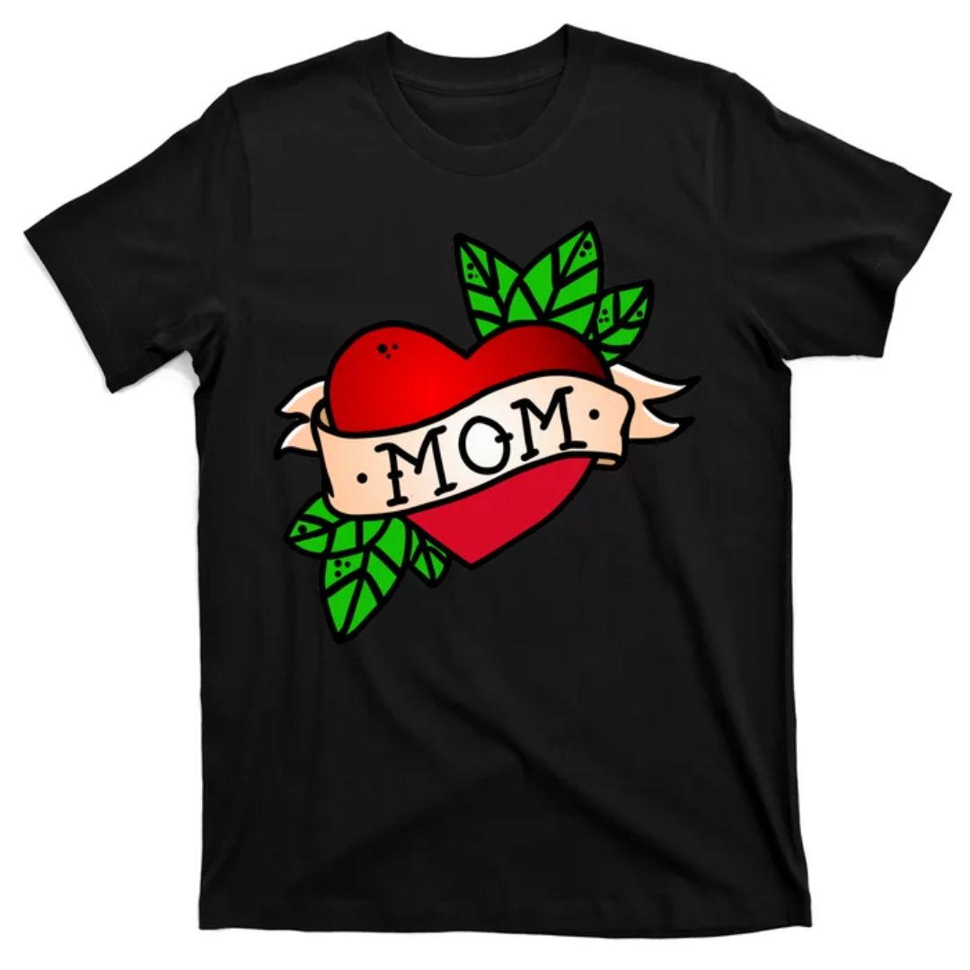 Mom Heart Tattoo Love T-Shirt | Inspire Uplift