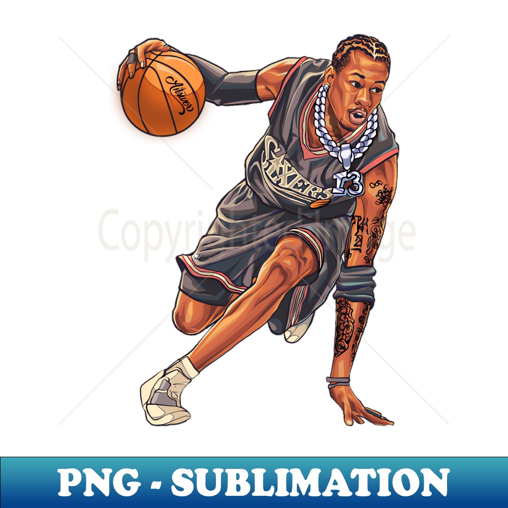 ALLEN IVERSON Art Design - PNG Transparent Digital Downloa - Inspire Uplift