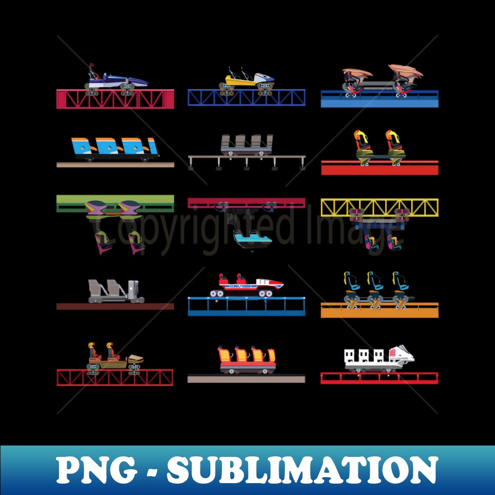 Cedar Poiint Coaster Cars Design - Premium Sublimation Digit | Inspire ...