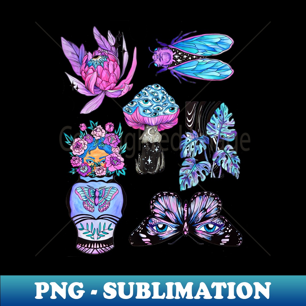 Pastel Goth Flash Sheet - Instant Sublimation Digital Downlo | Inspire ...