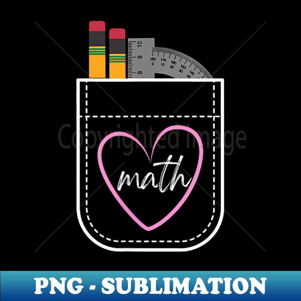 Math Teacher Pocket with Pencils and Protractor - Aesthetic | Inspire ...