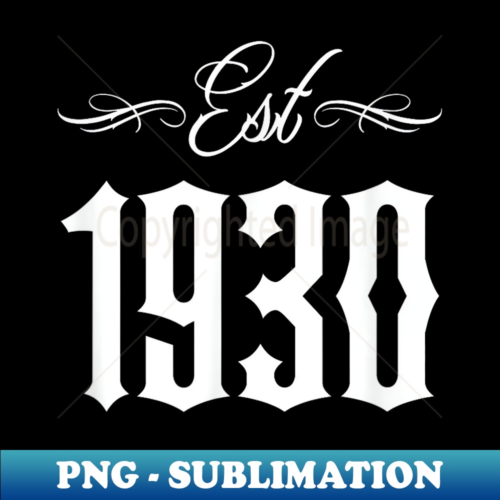 93 Year Old Birth Year Tattoo 1930 93rd Birthday - Exclusive | Inspire ...