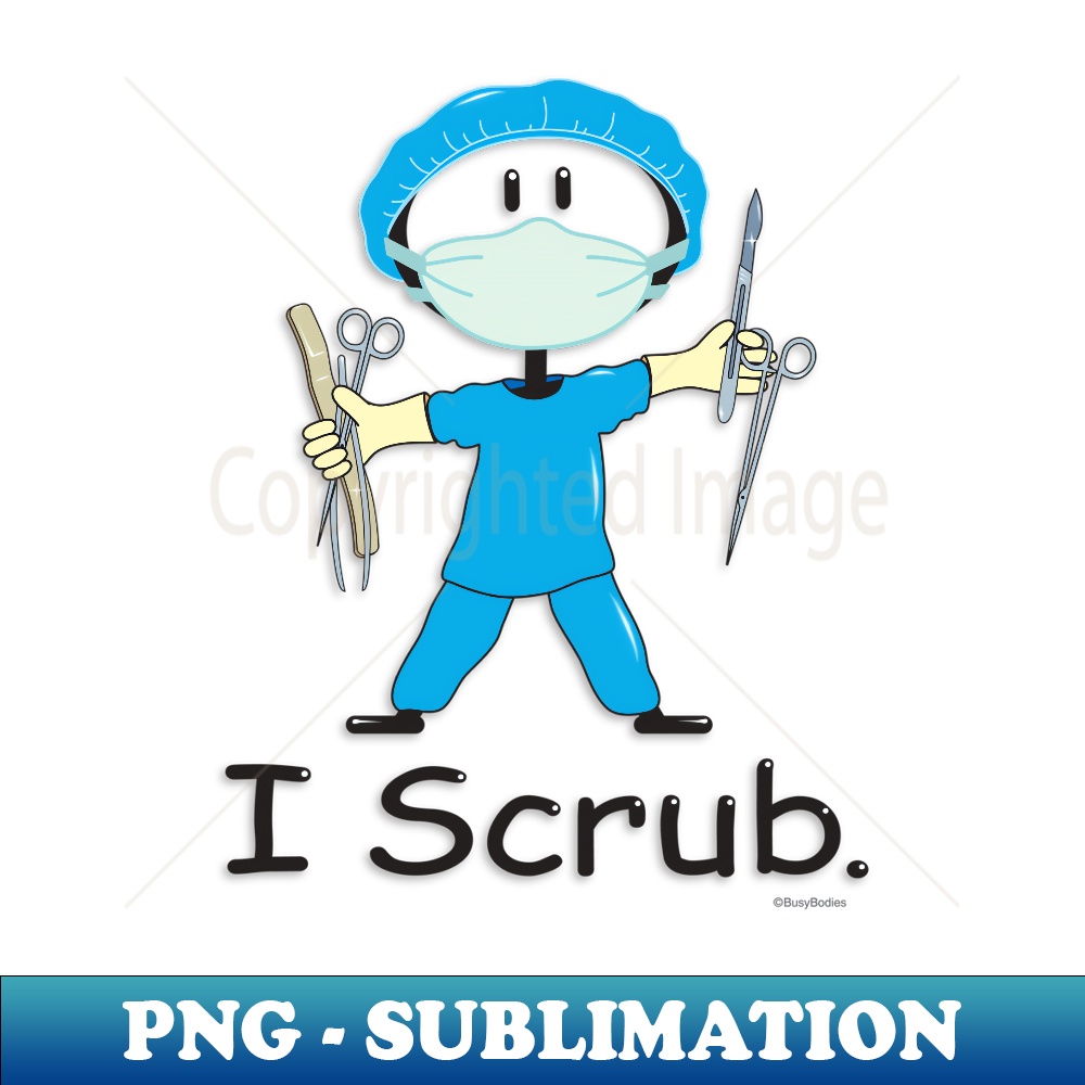 I Scrub Surgical Tech Stick Figure - Premium PNG Sublimation | Inspire ...