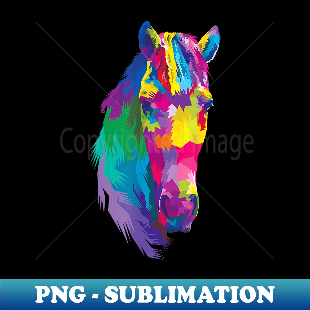 Rainbow Horse Head Colorful Equestrian Horse Display - Exclu | Inspire ...