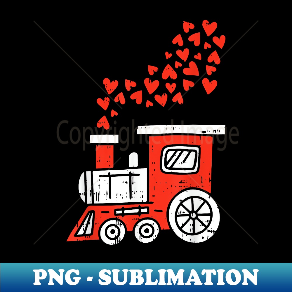 Heart Train Valentines Day Cool Railroad Love Boys Girls - A | Inspire ...