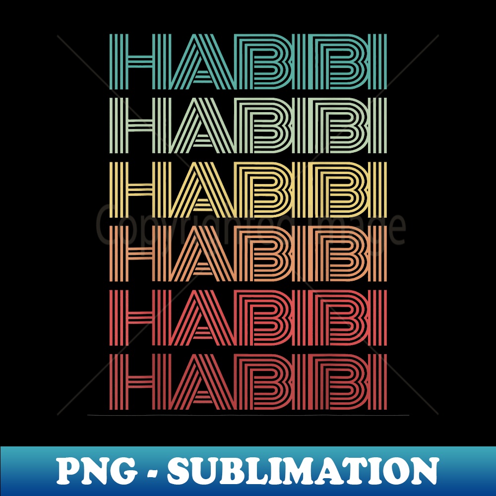 Funny Arabic Word HABIBI Retro Wife Halal Arab Yalla Wedding - Inspire ...