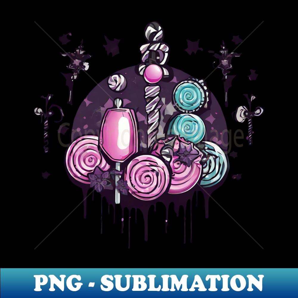 Ai Art Goth Dripping Candy - Trendy Sublimation Digital Dow | Inspire ...