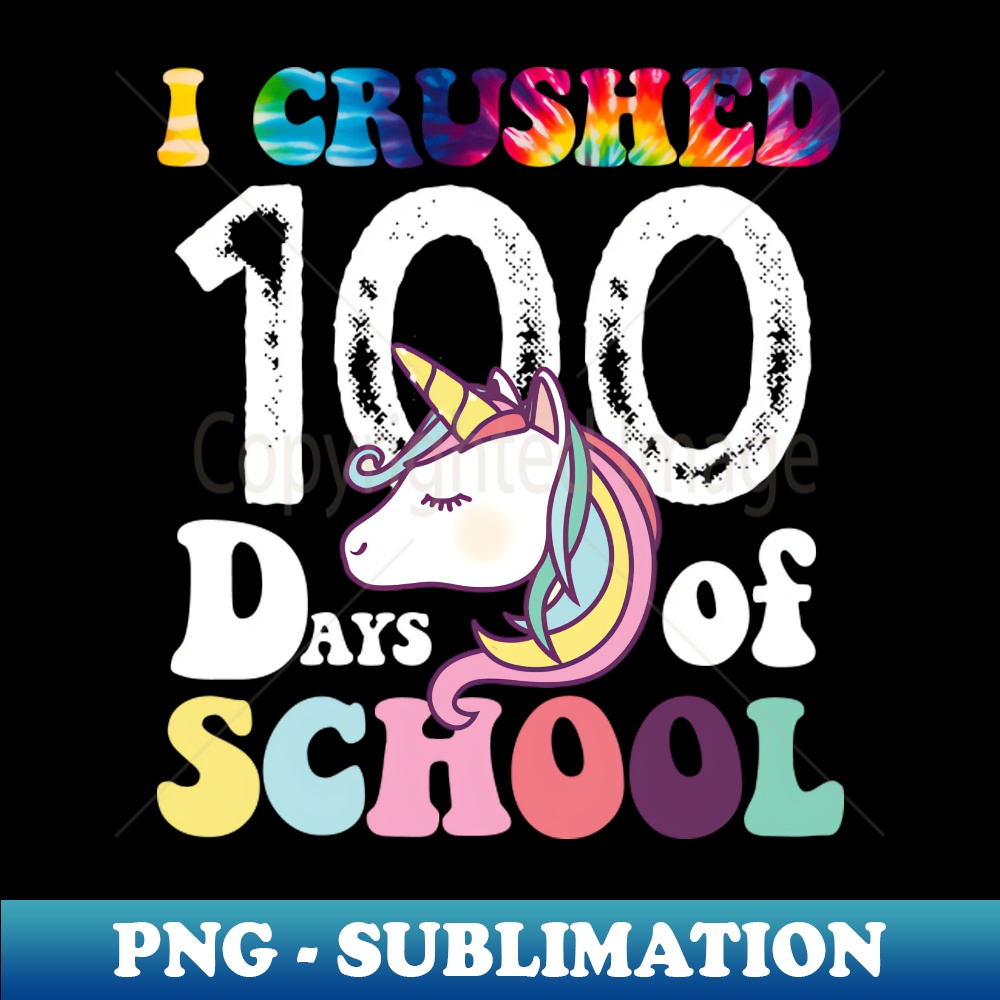 I Crushed 100 Days of School Flossing Unicorn - PNG Transpar | Inspire ...