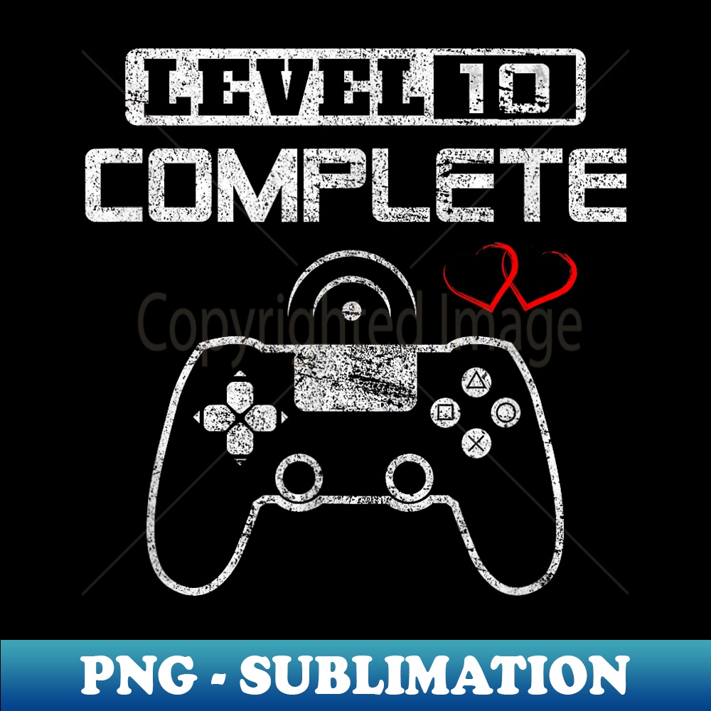 Level 10 Complete 10th Wedding Anniversary Ten Year Him Her | Inspire ...