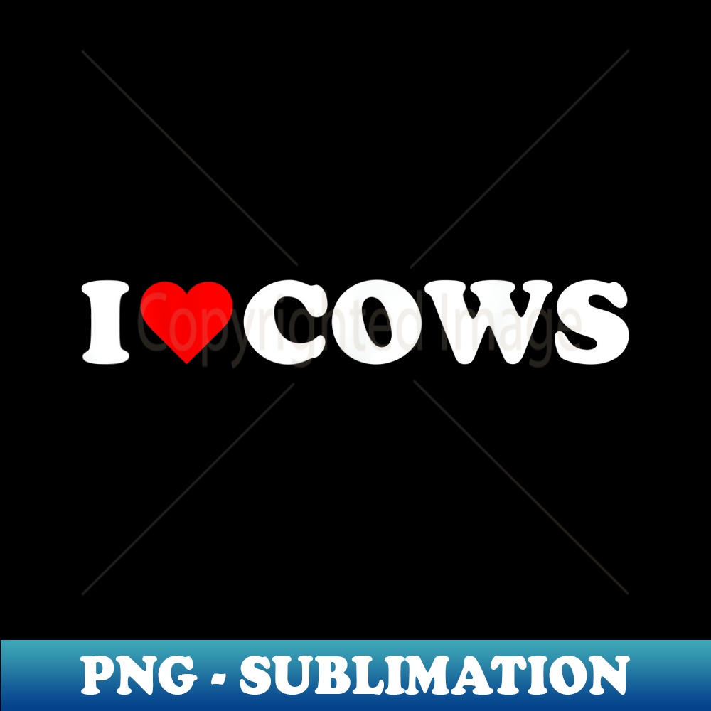 I heart cows I love cows cute red heart cow lover cute - PNG | Inspire ...