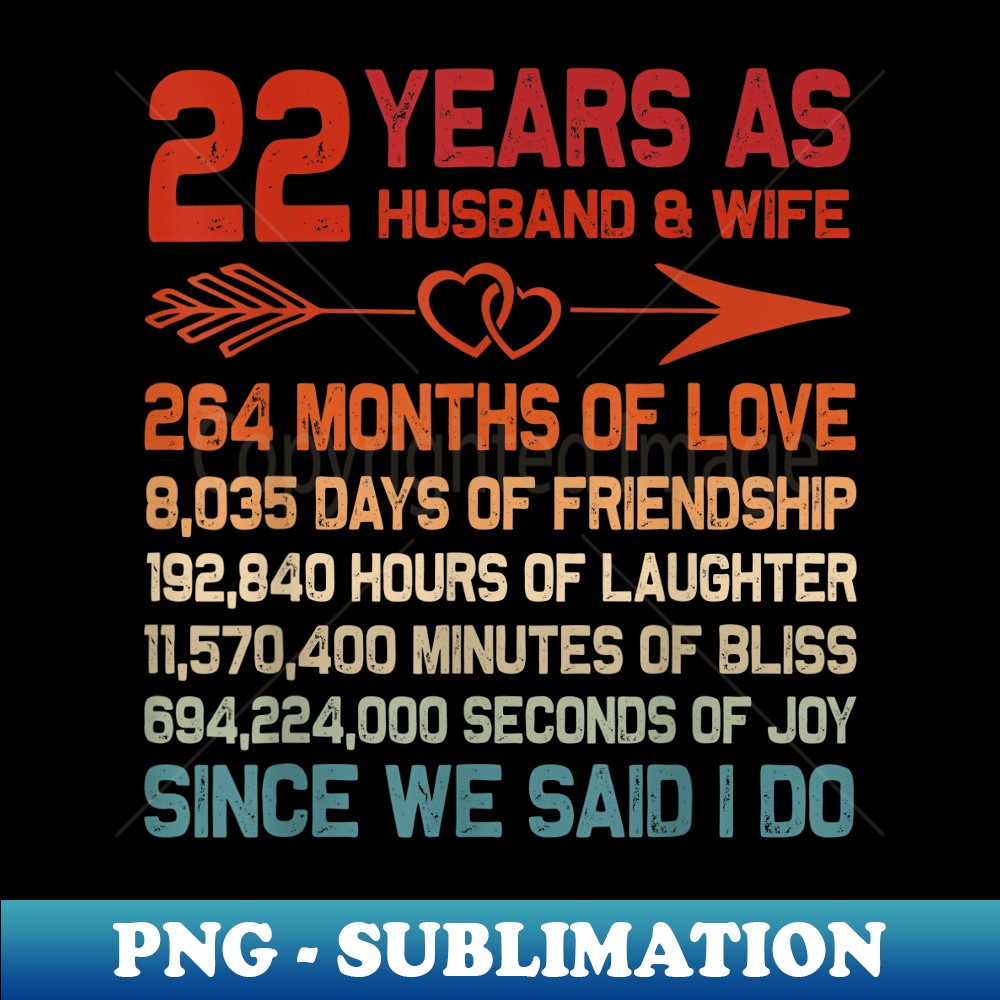 22 Years as Husband & Wife 22nd Anniversary for Couple - Pro | Inspire ...