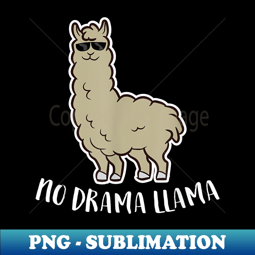 Funny Llama No Drama Llama Funny Llama - Retro PNG Sublimati | Inspire ...