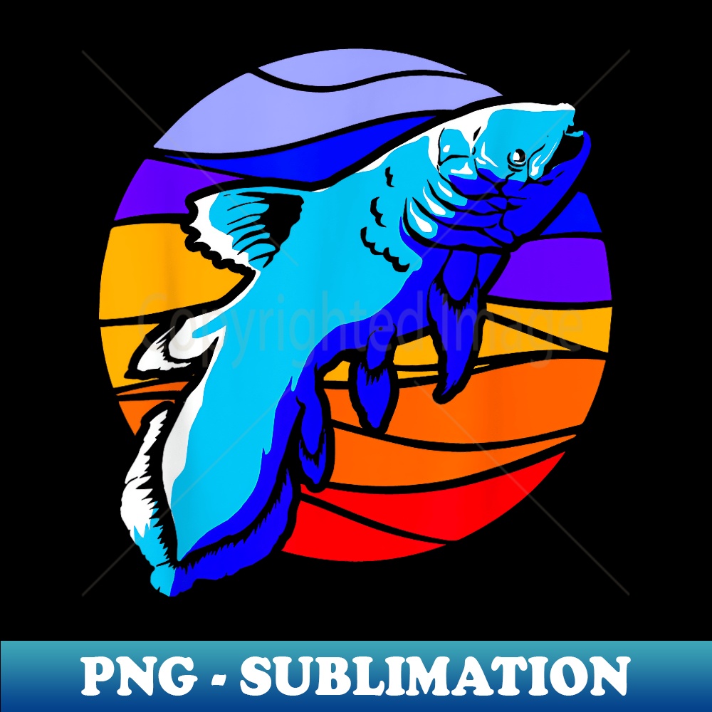 Colorful Coelacanth - Retro PNG Sublimation Digital Download | Inspire ...