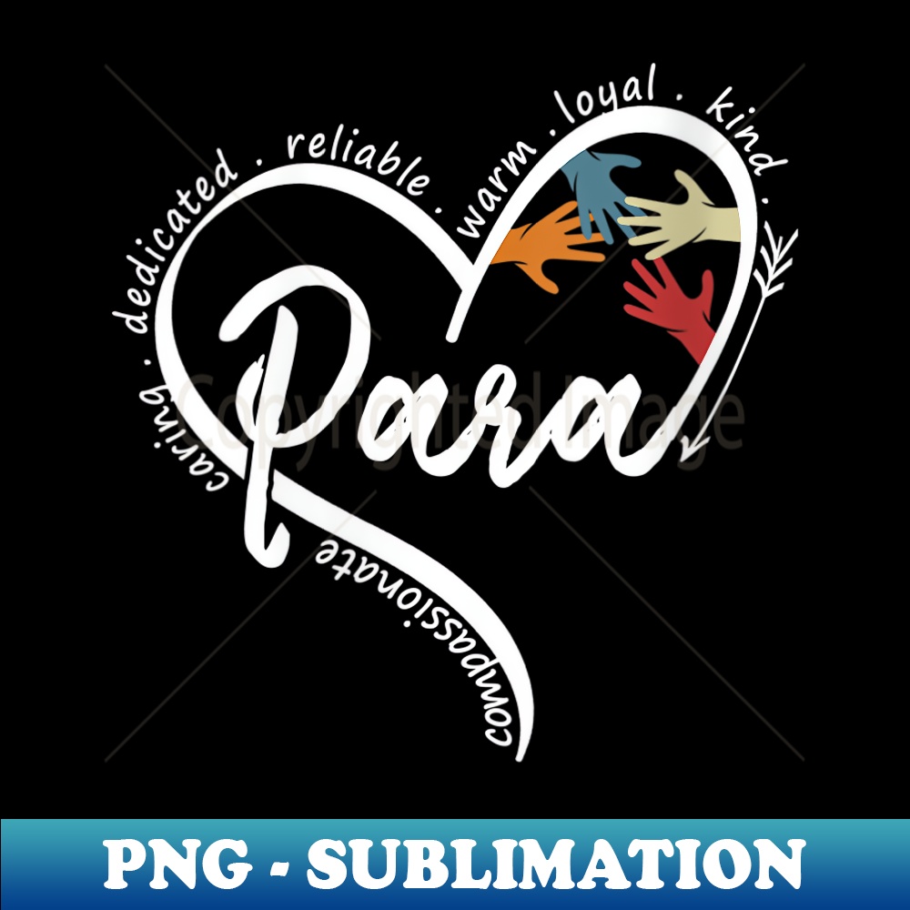 s Para Heart Teacher Paraprofessional Paraeducator - Retro P | Inspire ...
