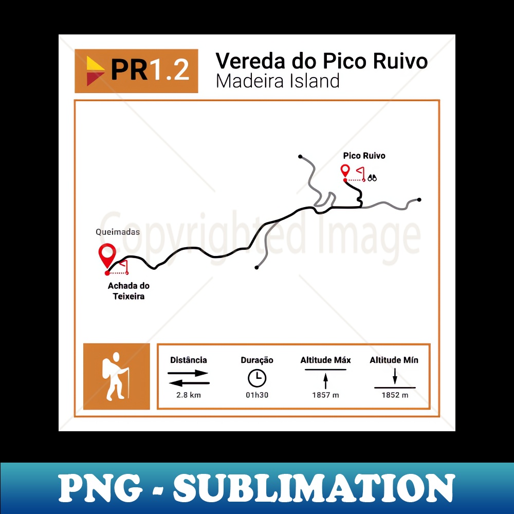 Madeira Island PR12 VEREDA DO PICO RUIVO trail map - Stylish | Inspire ...