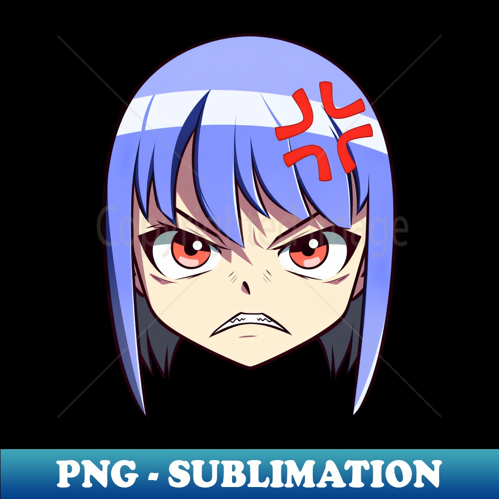 Angry Anime Face Emoji - Anime Shirt - Signature Sublimation | Inspire ...