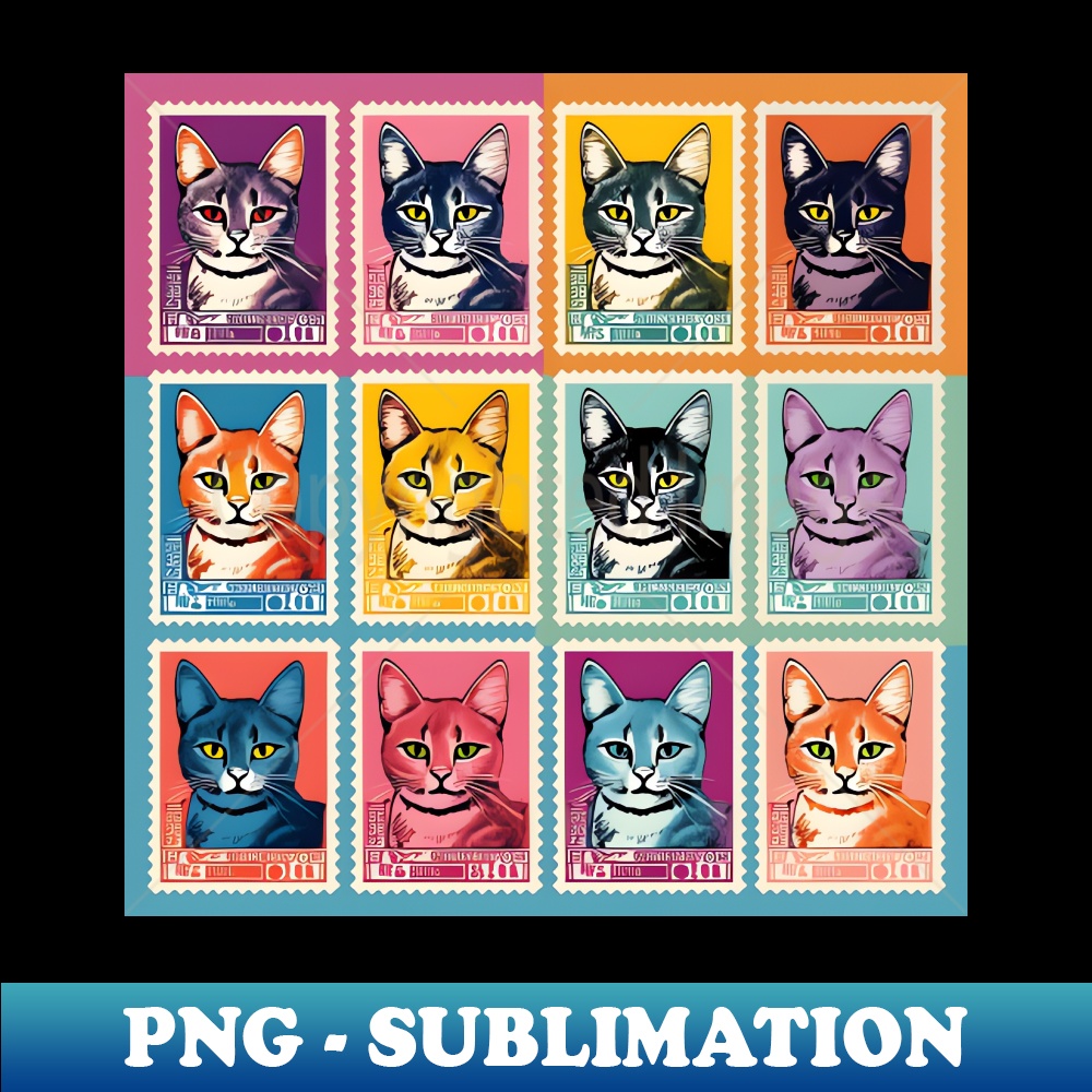 Retro Stamp Collection of Various Cat Breeds - Vintage Felin | Inspire ...