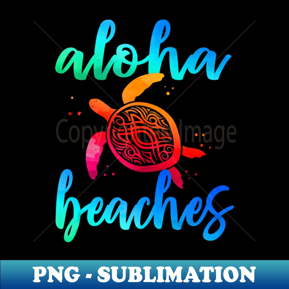 Watercolor Aloha Beaches Turtle Hawaiin Sea Turtles - PNG Su | Inspire ...