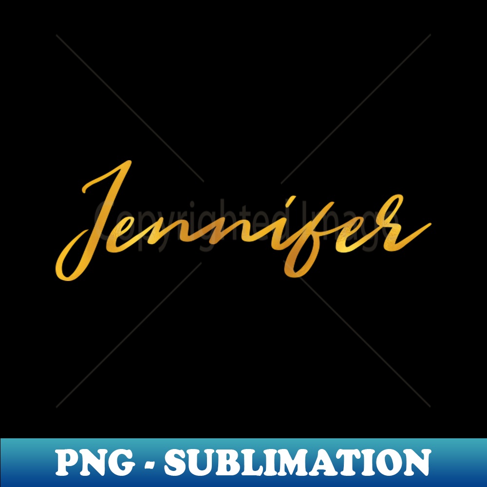 Jennifer Name Hand Lettering in Faux Gold Letters - Instant | Inspire ...