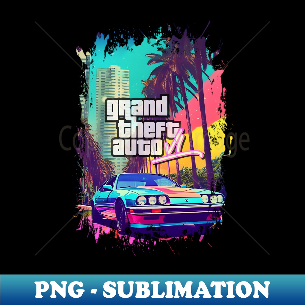 GTA 6 Stylized Fanart - Trendy Sublimation Digital Download | Inspire ...