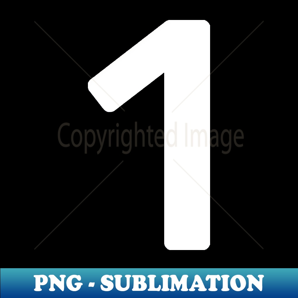 Simple White Number One Symbol 1 - PNG Transparent Sublimati | Inspire ...
