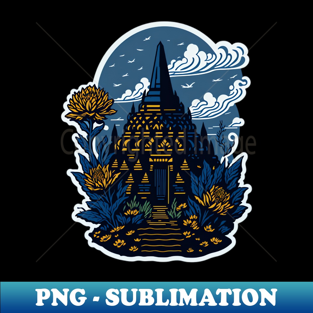 Temple Flowers - Retro PNG Sublimation Digital Download - Ca | Inspire ...
