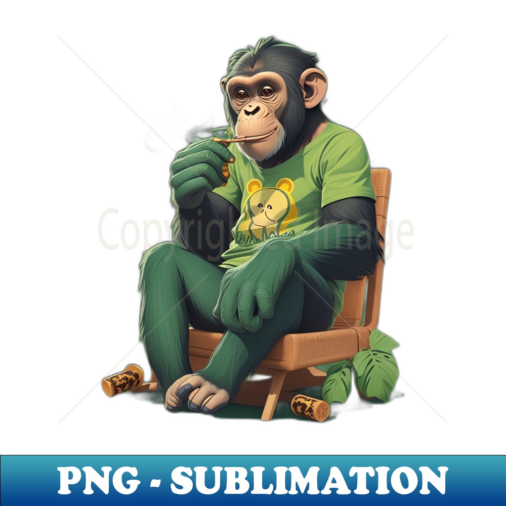 Monkey smoking weed - Sublimation-Ready PNG File - Unleash Y - Inspire ...