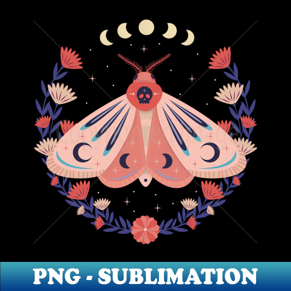 Goblincore Dark Aesthetic Moth - PNG Transparent Sublimation | Inspire ...