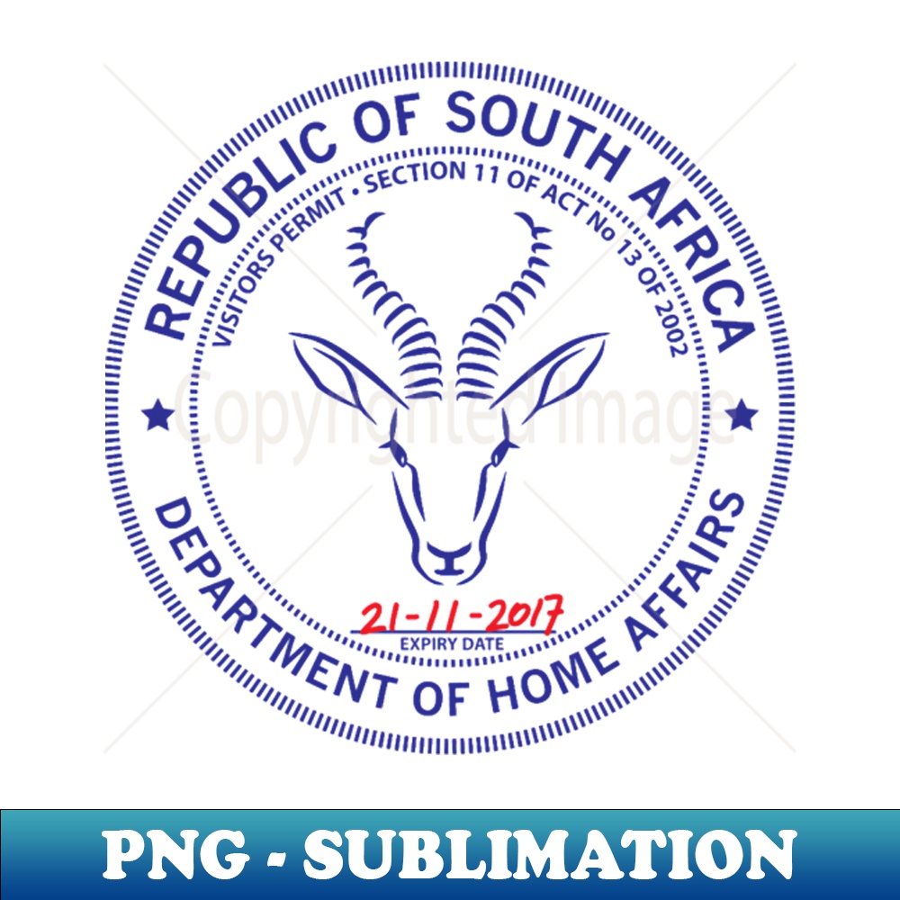 Passport Stamp - South Africa - Vintage Sublimation PNG Down | Inspire ...