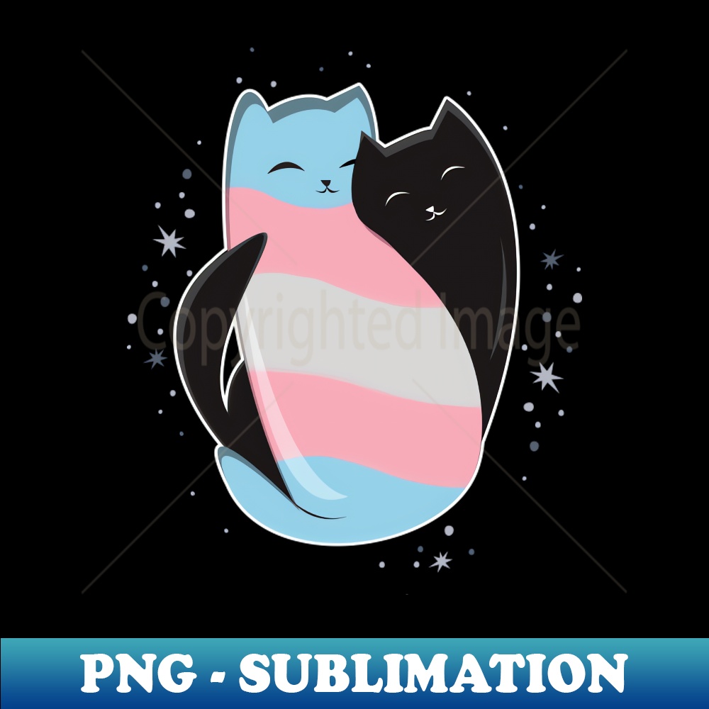 Transgender Cat LGBT Pride Flag - PNG Transparent Sublimatio | Inspire ...