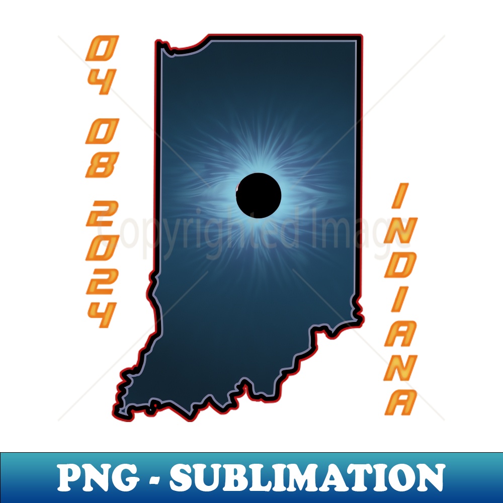 Indiana 2024 Total Solar Eclipse - Retro PNG Sublimation Dig | Inspire ...