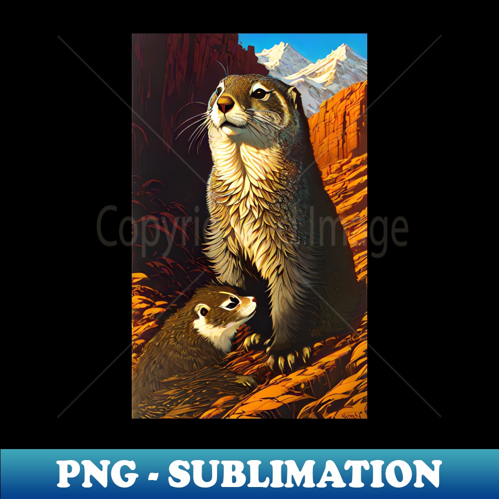 marmot art - Instant PNG Sublimation Download - Add a Festiv | Inspire ...