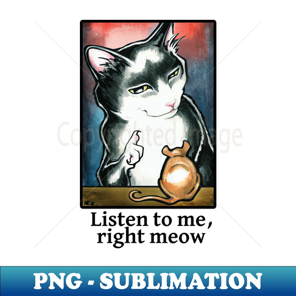 Cat and Mouse - Listen to Me Right Meow - Black Outline - Hi | Inspire ...